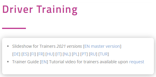 New video on safe unloading of MDI for the driving training program | ISOPA